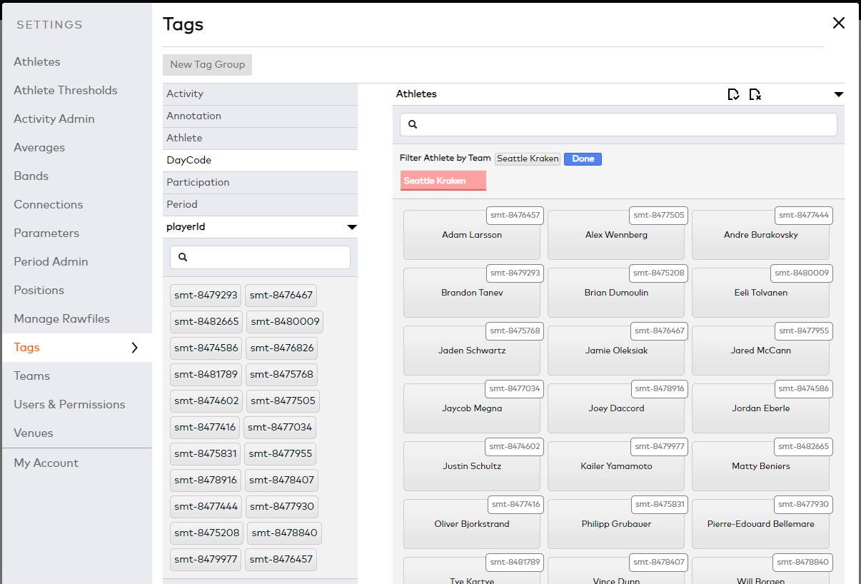 How to Apply SMT PlayerId tags to Athletes for SMT Connection ...