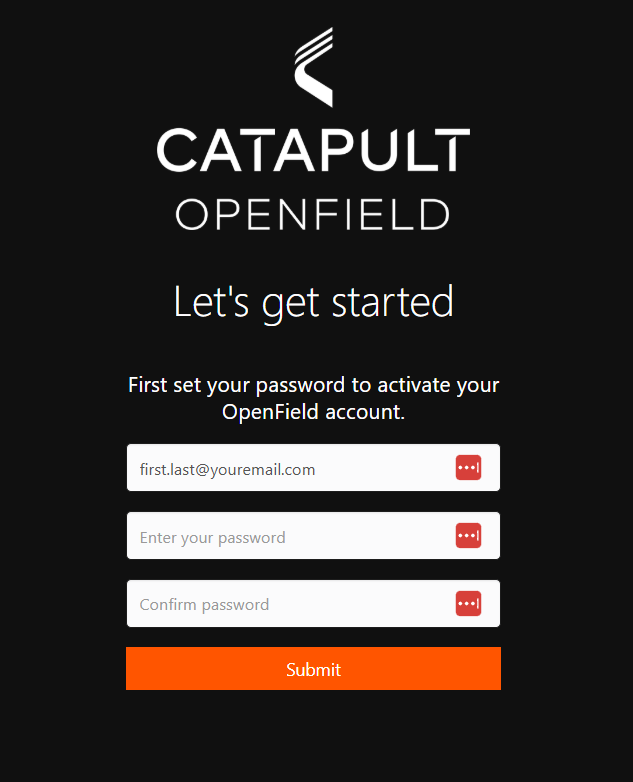 OpenField Account Registration – Catapult Support