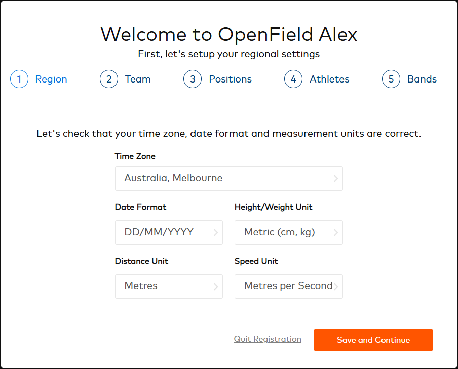 OpenField Account Registration – Catapult Support