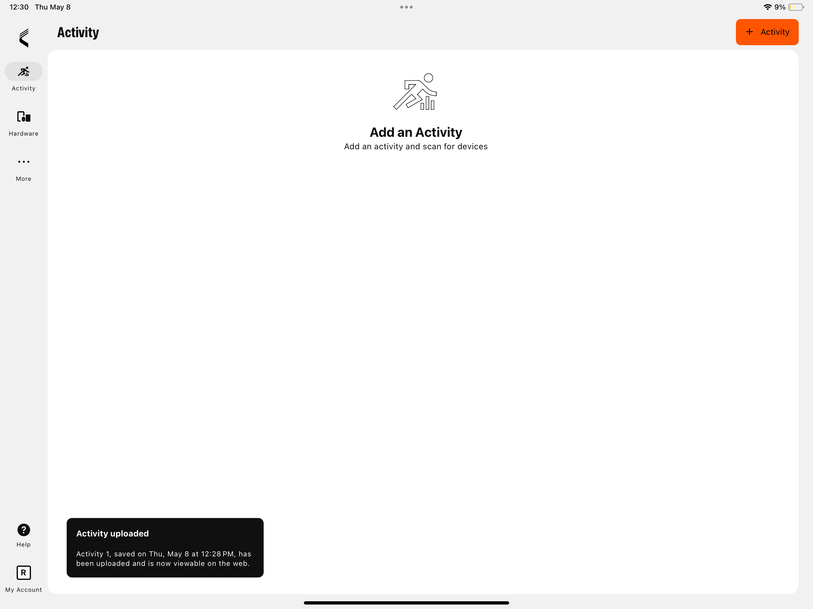 Running a Live Activity – Catapult Support