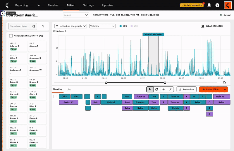 Dual Stream Activities – Catapult Support