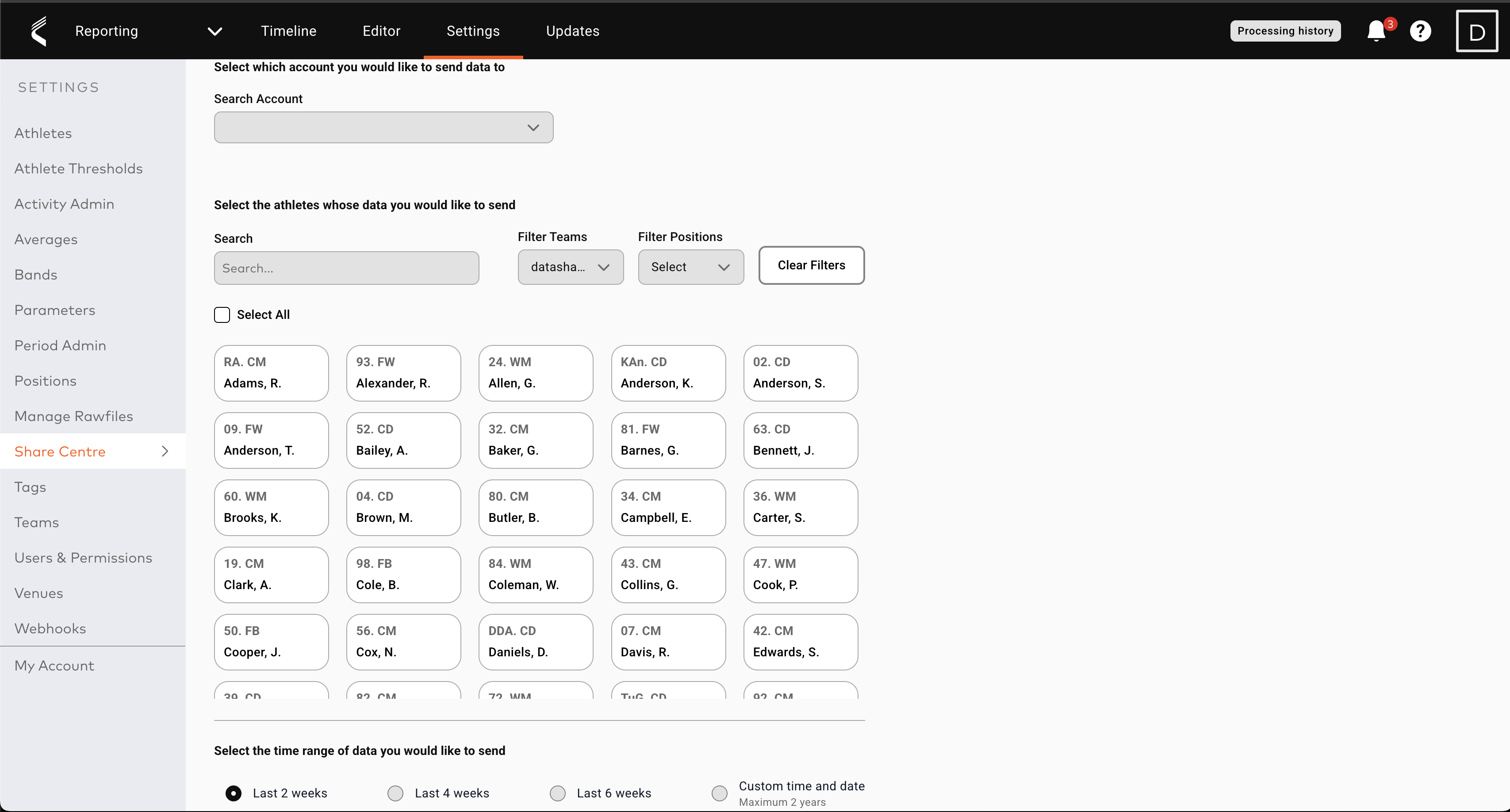 How to Share Data with Another Catapult Account – Catapult Support